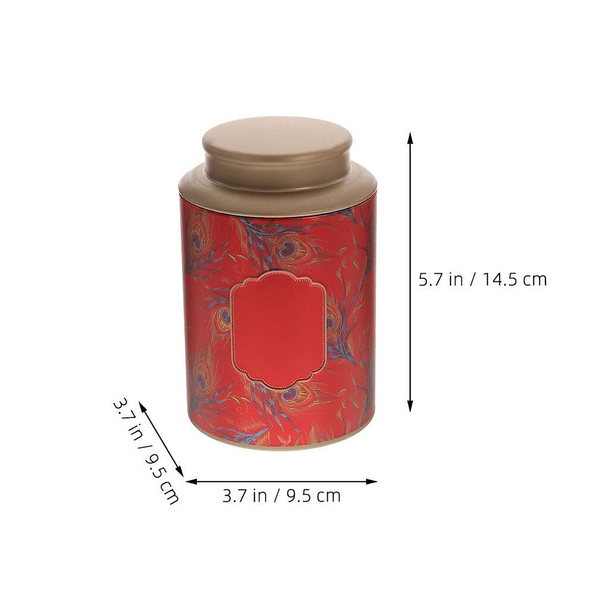 ABOOFAN 2pcs Tea Storage Tin Tea Canister Tinplate Tea Storage Holder Airtight Tea Tin Coffee Bean Canister