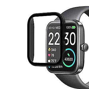 smaate Watch Cases with Screen Protector for V7, Compatible with SKG V7 1.69” Smartwatch, Hard PC Case with Tempered Glass Screen Protector, Protecting Watch Body & Screen, Anti-Scratch, Anti-Shatter