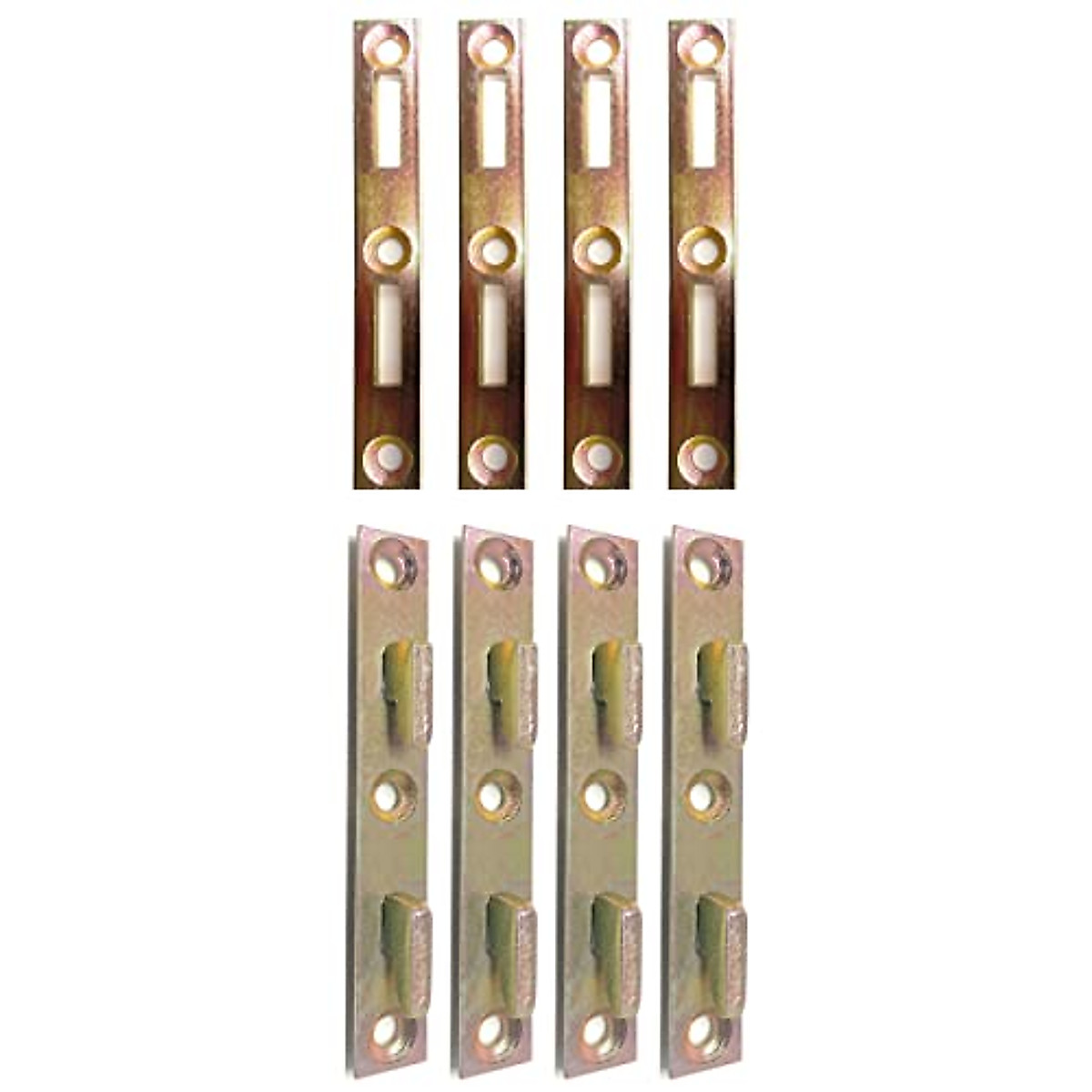 METAL MAGERY Bed Rail Fasteners 4" Set of 4 Bed Rail Brackets Heavy Duty Bed Frame Rail Hardware