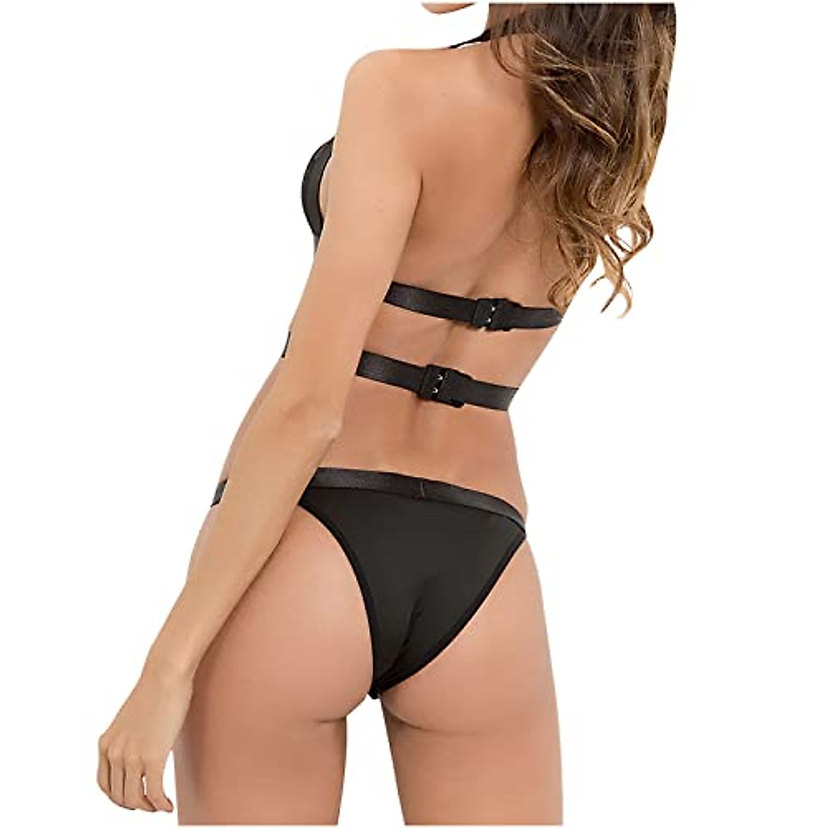 Recent Orders Placed Women's Sexy Bodysuit Lingerie Sheer Mesh See Through Babydolls for Sex/Play Women Halter Teddy Underwear Black