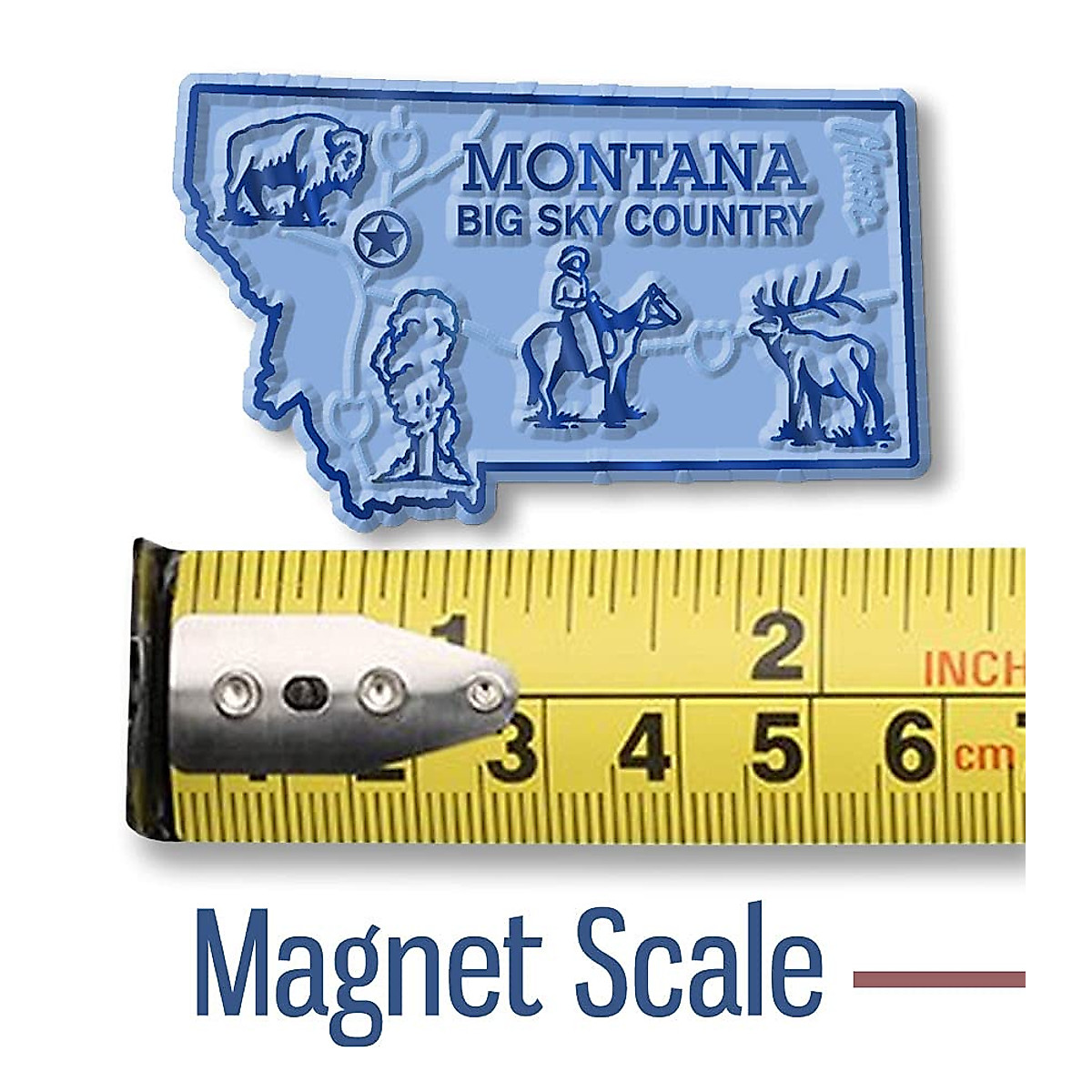 Montana Small State Magnet by Classic Magnets, 2.3" x 1.5", Collectible Souvenirs Made in The USA