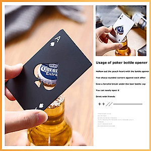 VSSOLO Practical Card Bottle Opener、 Wallet Bottle Opener 、Personalized Bottle Opener Funny Looking Bottle Opener - Stainless Steel (A Spade) (6)