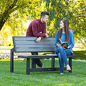 Lifetime 60253 Outdoor Convertible Bench, 55 Inch, Harbor Gray