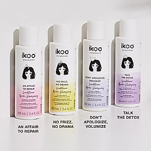 ikoo Talk The Detox Conditioner For Excessively Dry or Damaged Hair, Deeply Hydates, Made with Aloe Vera, Green Tea Extract & Caffeine, Cruelty Free, Vegan, Paraben Free, Travel Size - 3.4 Fl Oz