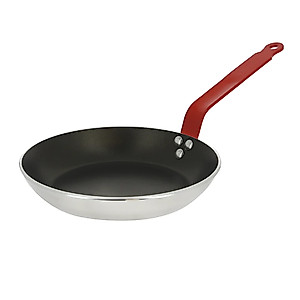 De Buyer CHOC Nonstick Fry Pan - 11” - Red Handle for Meat - 5-Layer PTFE Coating - Warp & Scratch Resistant - Made in France