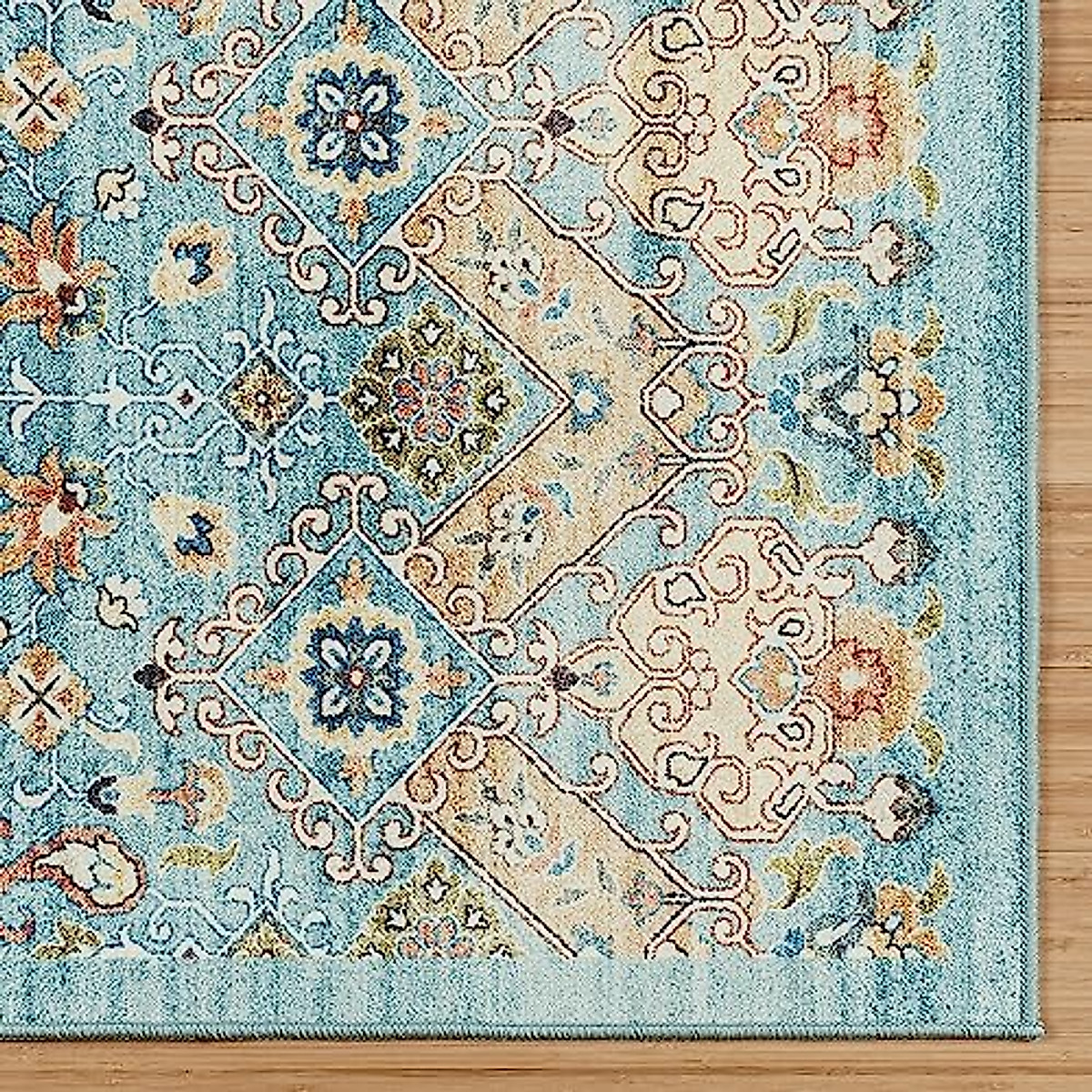 Gertmenian Indoor Boho Area Rug - 8x10 Large, Non Slip, Super Strong, Ideal for High Traffic Areas in Bedroom, Living Room, Kitchen - Tanis, Sage, 28503