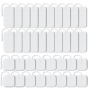 AUVON TENS Unit Replacement Pads Combination Set, 36 Packs 2 Sizes Electrodes for TENS Unit, Reusable and Latex Free Pigtail TENS Pads for Multiple Pain Relief (2mm Connector)