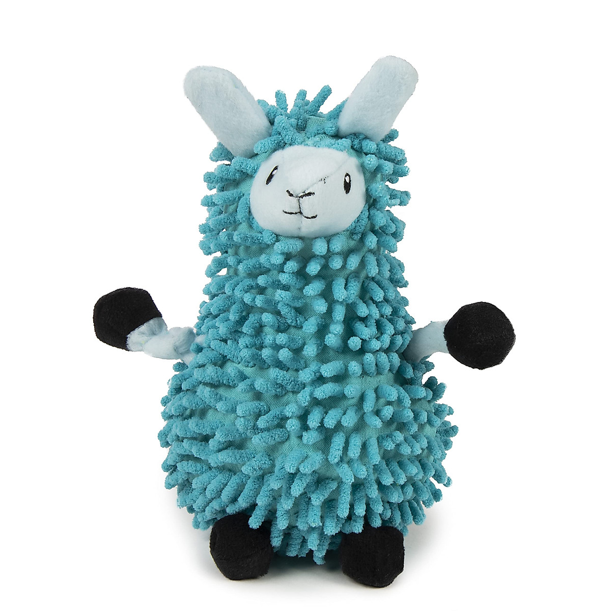 goDog Llamas Noodle Squeaky Plush Dog Toy, Chew Guard Technology - Blue, Small