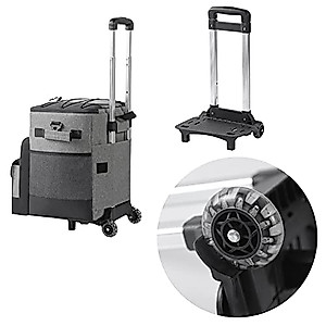 Soft Cooler with Wheels - Removable Wheels Insulated Portable Rolling Cooler, Collapsible Cooler on Wheels Suitable for Shopping Picnic BBQ Beach