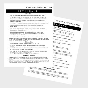 Scalp Micropigmentation Client Intake Forms: Intake,Consent,Consultation and Aftercare Forms | 75pk 25 of Each | for PMU Scalp Tattoo Professional Pigmentation 8.5 x 11” in Forms, Black and White