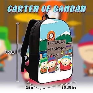 Lesome 3-Piece School Backpack,South North Park Backpack Boys Girls School Bag Back to School Supplies with Lunch Box and Pencil Case