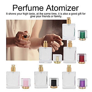 Yosoo Empty Perfume Bottle, 6pcs 50ml Empty Spray Bottle Glass Refillable Refilling Perfume Bottle Makeup Empty Spray Bottle Perfume Atomizer Dispenser for Aromatherapy