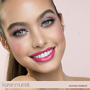 Karen Murrell Natural Lipstick - #03 Pink Starlet - Cream Finish, Pink Color - Moisturizes & Hydrates Lips - Paraben & Cruelty Free