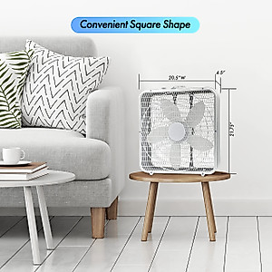 Comfort Zone CZ200A 20" 3-Speed Box Fan for Full-Force Air Circulation