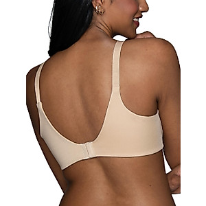 Vanity Fair Womens Full Coverage Beauty Back Smoothing Bra, 4-way Stretch Fabric, Lightly Lined Cups Up To Dd Bra, Wireless - Beige, 38B US