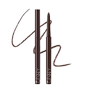 IM UNNY Skinny Fit Slim Eyeliner Pencil (S02. Deep Brown), All Day Waterproof, Ultra-Pigmenetd, Long Lasting Gel Soft Touch For Easy Drawing Vivid Color, 1 Count