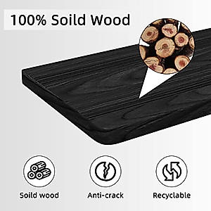 MOLYHOM Wood Floating Corner Shelves, Wall Shelves for Bedroom, 4 Sets of Wall Mounted Shelf