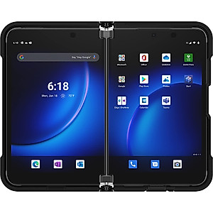 OtterBox RIVETER Series Case for Surface Duo 2- Black Crystal (Clear/Black)