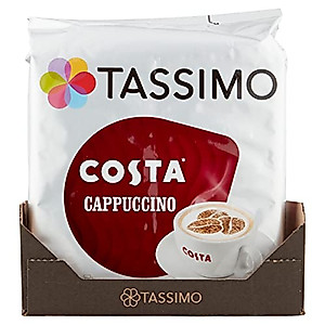TASSIMO Costa Cappuccino 16 discs, 8 servings (Pack of 5, Total 80 discs, 40 servings)