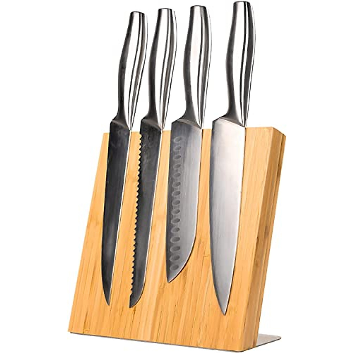 Magnetic Knife Block Without Knives By Coninx - Magnetic Knife Holder for Safe, Clean & Tidy Knife Storage - Bamboo Knife Rack Magnetic Stand for Cooking Utensils & More - Elegant Magnetic Knife Rack