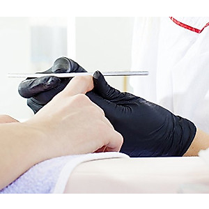 Adenna PHM910 Phantom 6 Mil Powder-Free Latex Gloves, Medical Grade, Black, X-Small, Box of 100