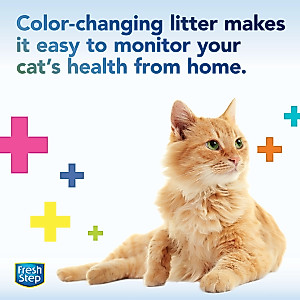 Fresh Step Crystals Health Monitoring Cat Litter, Color-Changing Litter Helps Detect Irregularities in Cat Urine, Controls Odor for 30 Days, 14 lbs. (2 x 7 lb. Bag)