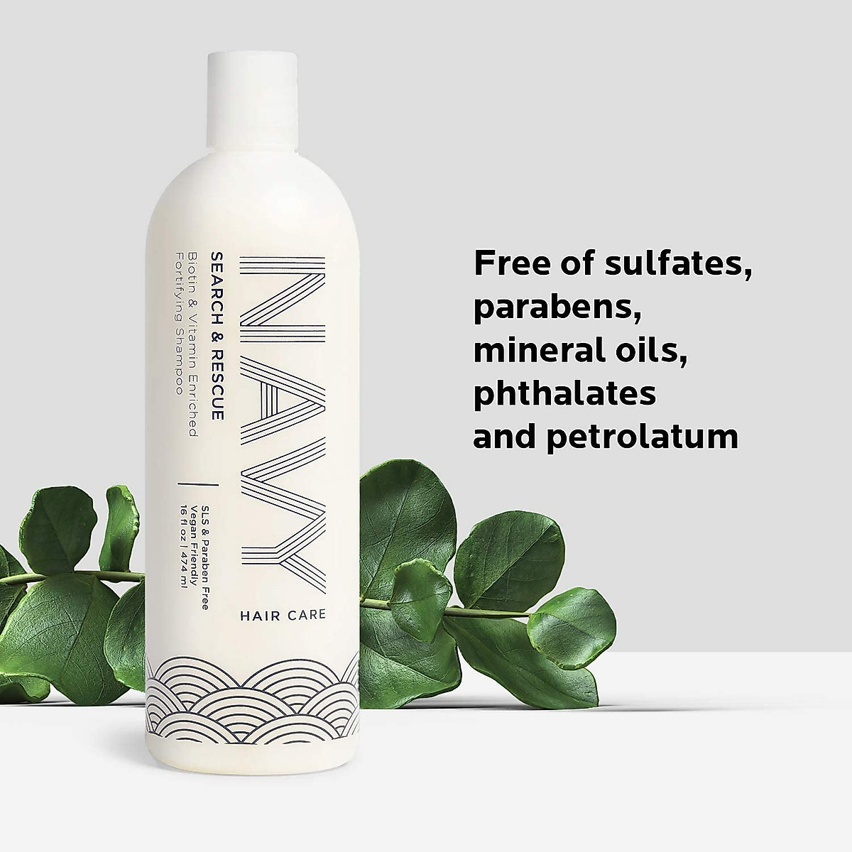 NAVY Search and Rescue Shampoo - Paraben-Free Biotin and Hair Vitamin Enriched Fortifying Hair Shampoo - 16 fl oz