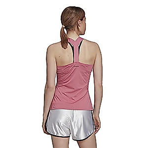 adidas Women's Tennis Y-Tank Top, Rose Tone/Black, Medium