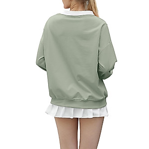 KIEKIECOO Cute Aesthetic Frog Sweatshirt for Teen Girls Kawaii Cartoon Graphic Hoodie Womens Preppy Cotton Pullover Sweaters(Green,Large)