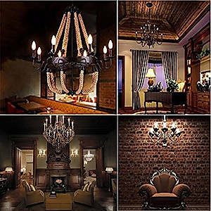 C35 LED Candelabra Bulb, 2W Dimmable, 25W Incandescent Equivalent, High CRI Warm White Light, Frosted Glass Housing, E26 Medium Base, Torpedo Tip, 3 Pack