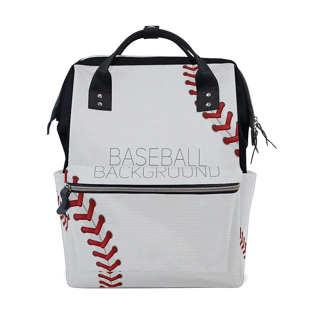 MaMacool Mummy bag Diaper Tote Bags Larger Capacity Baby Nappy Bag Baseball Laces Design Muti-Function Travel Backpack