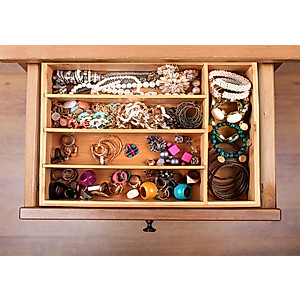 Bamboo Cutlery tray-Silverware Organizer-5 compartment-by Utopia Kitchen