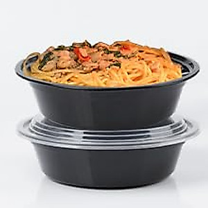 jorksky [50 Pack] 24oz Reusable Meal Prep Containers Disposable with Lids, BPA-free, Stackable, Microwave/Dishwasher/Freezer Safe