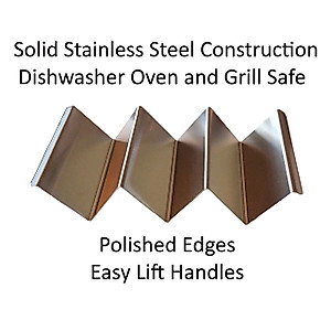 OH Ovation Home 6 Pack Stainless Steel Taco Holders with Handles - Holds 3 Tacos Each (6)