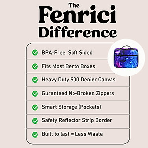 Fenrici Kids' Backpack with Lunch Box Gift Set for Boys and Girls, School Bag with Laptop Compartment and Insulated Lunch Bag, Galaxy Purple