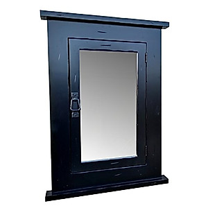 ZyduzscAT KeepRepel Primitive Black Mission Recessed Medicine Cabinet/Rustic/Solid Wood & Handmade