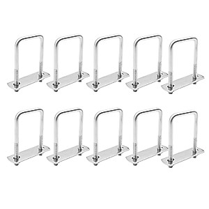 AGOOBO 10 Pack Square U Bolts, 304 Stainless Steel Tie Down U Bolt, Boat Trailer U Bolt (M6, W 1-3/8 x L 2-3/4 inch)