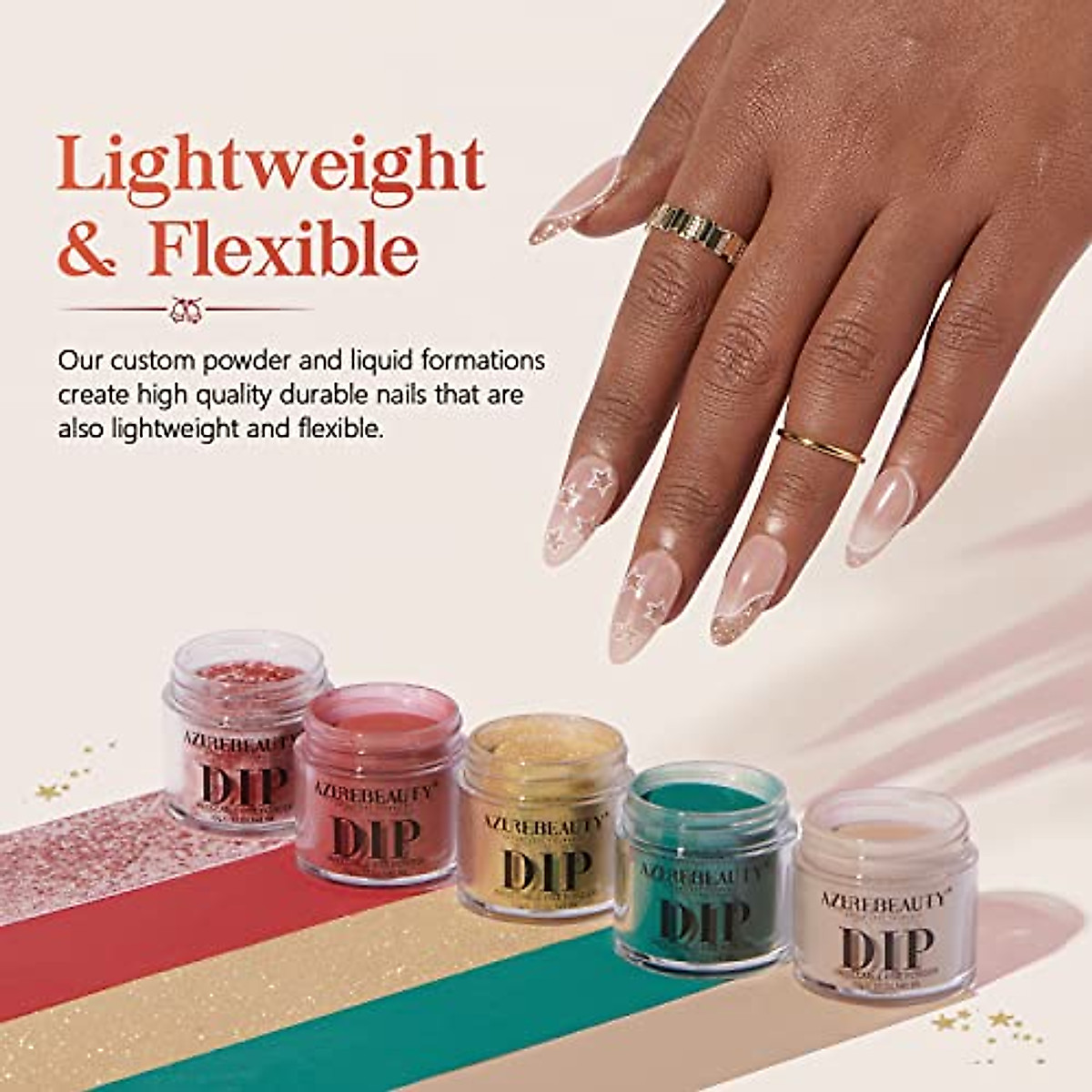 AZUREBEAUTY 29 Pcs Dip Powder Nail Kit Starter, Fall Limited Orange Glitter Red Green 20 Colors Acrylic Dipping Powder Liquid Set with Base/Top Coat for French Nails Art Manicure Beginner DIY Salon