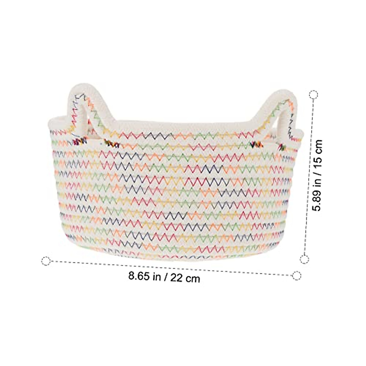TOYANDONA 2 Pcs Storage Box Woven Rope Basket Cube Changing Table Toy Storage Organizer Small Cotton Baskets Woven Baskets Decorative Basket Children's Bags Baby Stackable Cotton Rope