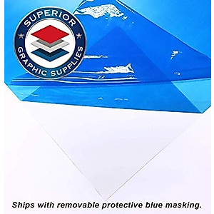 Superior Graphic Supplies PETG Clear Plexiglass Plastic Sheet (48 Inches X 96 Inches) 30mil (0.030”/0.762MM) Thickness- Plexiglass, DIY, Display Projects and Crafts -1 Sheet