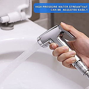 Boonny Bidet Sprayer for Toilet, Handheld Toilet Bidet Sprayer, Hand Held Bidet Sprayer for Toilet, Bathroom, Cloth Diaper, Toilet Jet Spray Set (3sets, Bidet Nozzles with Hose and Holder)