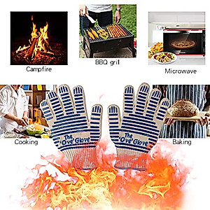 VIGIND BBQ Gloves - 932℉ Extreme Heat Resistant Grill Gloves,Silicone Non-Slip Cooking Gloves,Hot Surface Handler Grill Gloves for Baking,Cooking and Welding Camping,Fit for Women