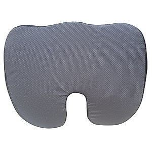 FOMI Extra Thick Firm Coccyx Orthopedic Memory Foam Seat Cushion | Black Large Cushion for Car or Truck Seat, Office Chair, Wheelchair | Back Pain Relief (Black)