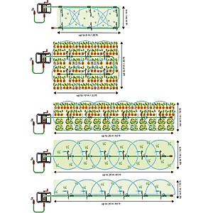 Lily's Home Above Ground Sprinkler System. DIY Irrigation System for Raised Garden Bed, Grass, Shrubs, Flowers, Vegetables. 6 Micro Sprinklers Set Connecting Directly to Your Garden Hose