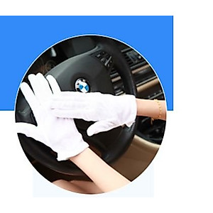 LUCKY SLD 10Pairs White Cotton Gloves Large Size for Art handling Crafting Coin Jewelry Silver Inspection