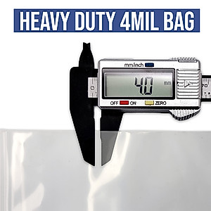 400 Heavy Weight 4 Mil Clear Reclosable Poly Zipper Bags - Assorted Sizes 5x8 4x6 3x5 2x4~100 Ea. by NetSellsIt
