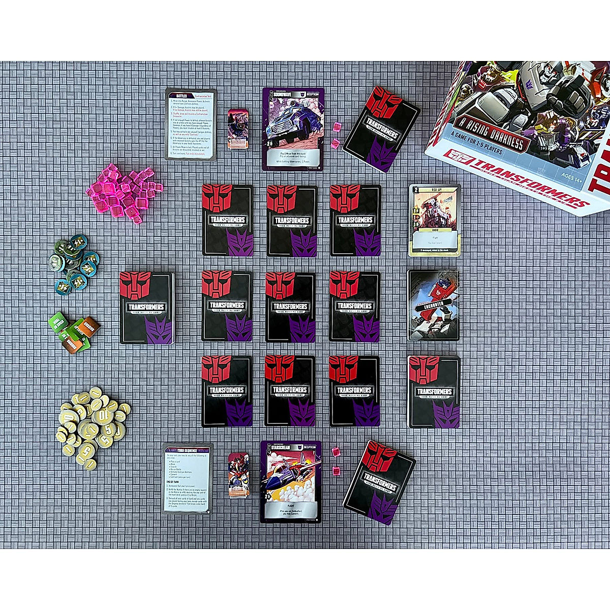 Renegade Game Studios Transformers Deck-Building Game: A Rising Darkness Expansion - Standalone Expansion, Ages 14+, 1-5 Players, 45-90 Min