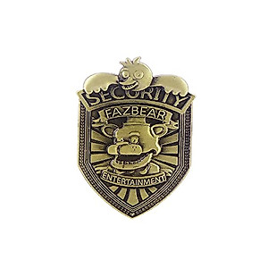 FNAF Fazbear Security Guard Badge - Freddy's Costume Cosplay Brooch Pin For Men Women (XZFANF)
