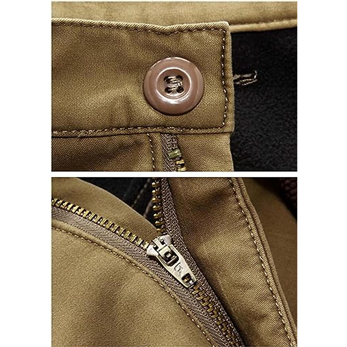 Men's Fleece Lining Winter Warm Ski Outdoor Cargo Work Trousers Tactical Pants Combat Ripstop Trousers with Multi-Pockets