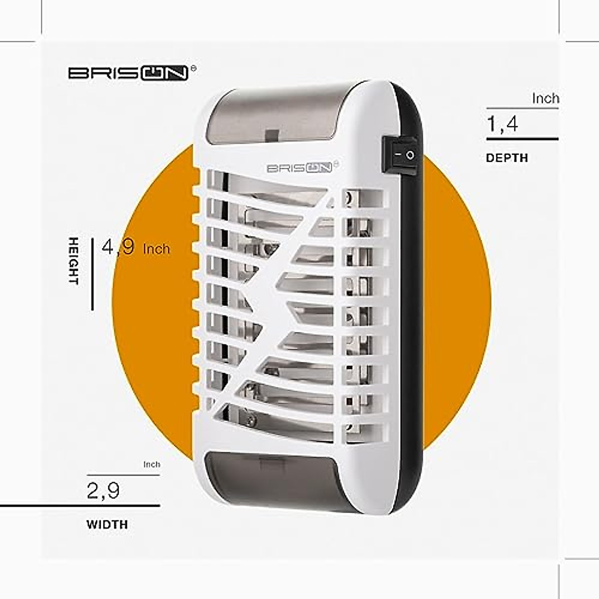 Brison Bug Zapper for Home - Electric Fly Trap Indoor Plug in - Mosquito Fly Insects Killer with 8 Lights 2 Pack Cricket Spider Wasp